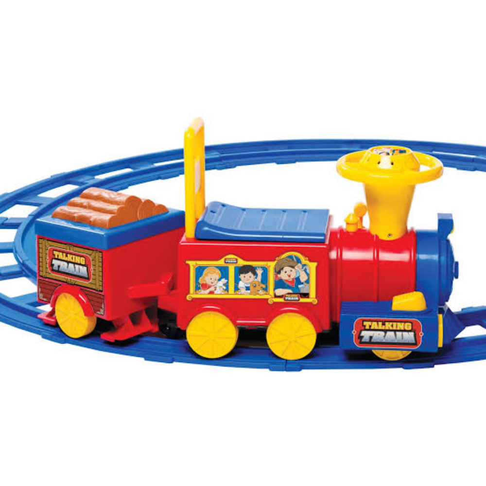 Kids Battery Powered Ride On Toy Train With Track– Zincera