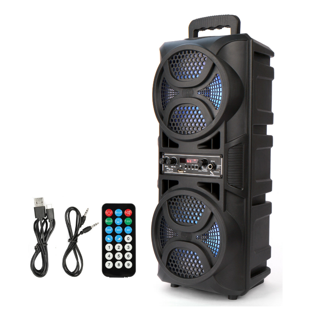 Portable Compact Dual DJ Bluetooth Party Box Speaker With Lights– Zincera