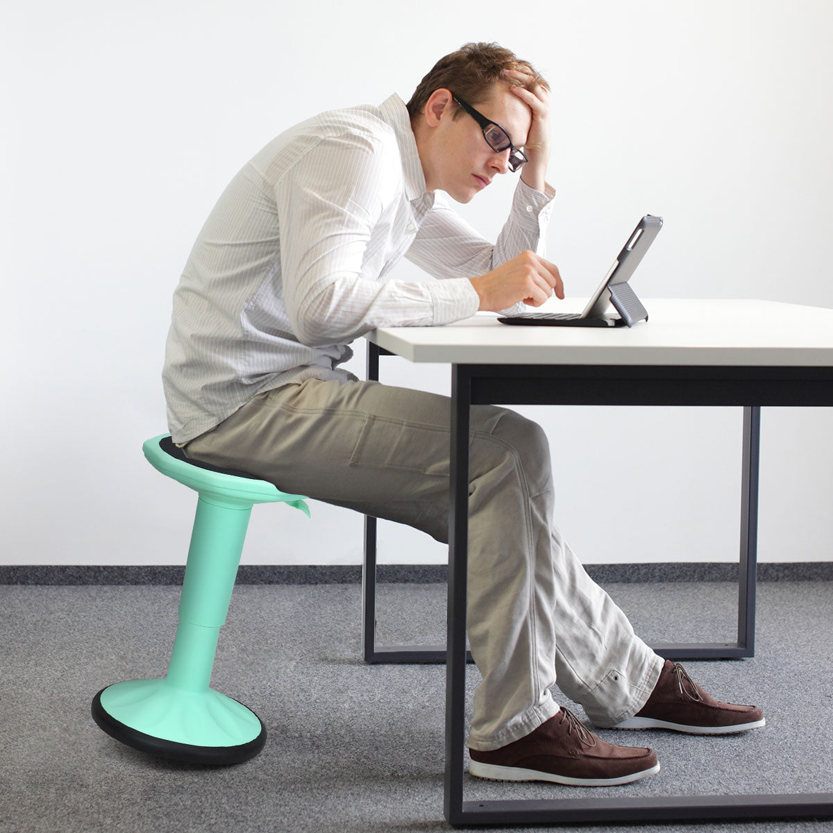 Heavy Duty Adjustable Standing Wobble Desk Chair Stool– Zincera