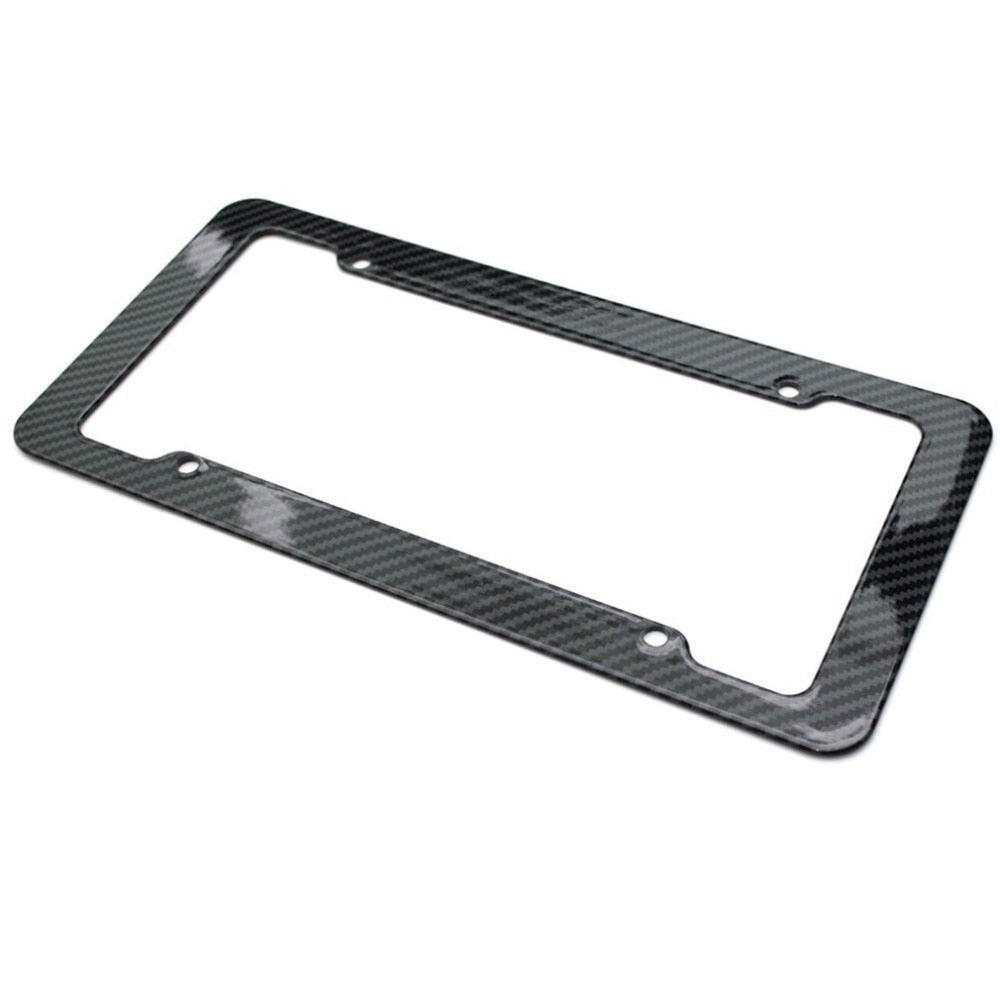 Premium Carbon Fiber Black Vehicle License Plate Holder Frame– Zincera