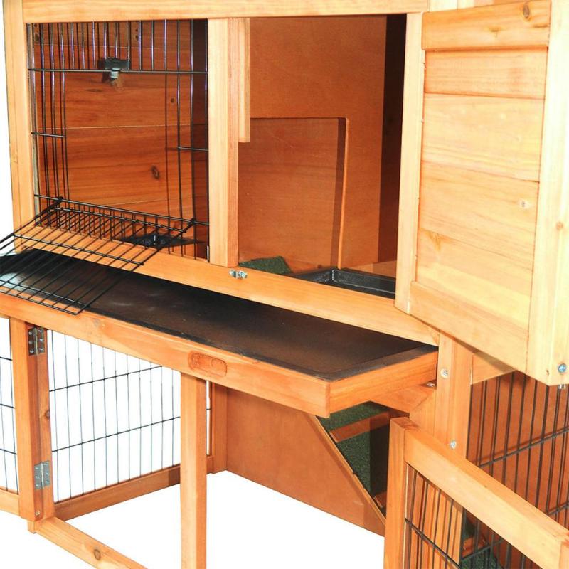 Large Indoor Outdoor Rabbit Hutch Cage House 40in– Zincera