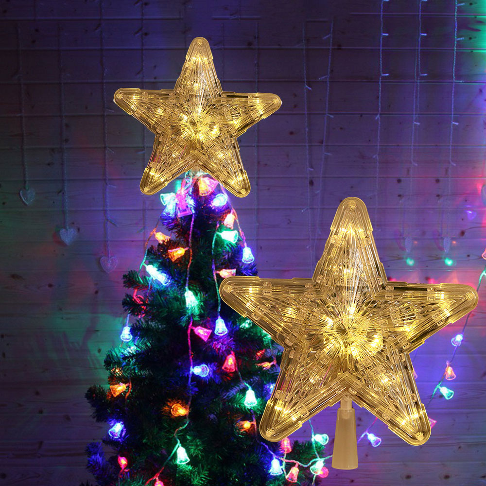 Lighted Glowing LED Christmas Tree Star Topper– Zincera