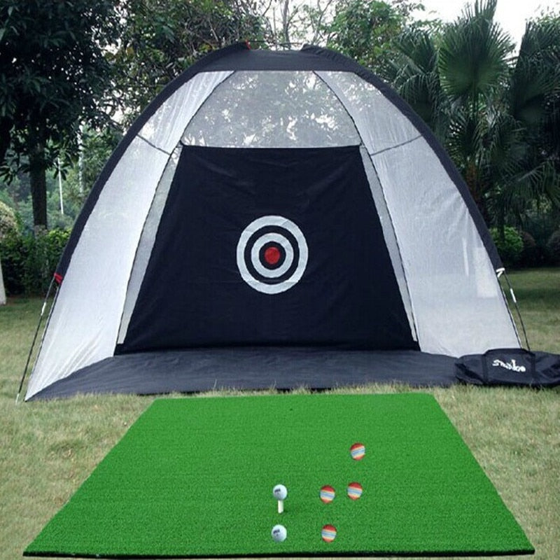 Premium Golf Practice Backyard Hitting Net And Mat | Zincera