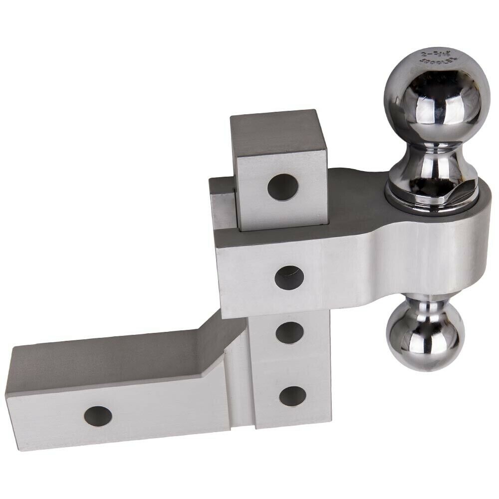 Adjustable Trailer Drop Double Ball Receiver Hitch 6"– Zincera